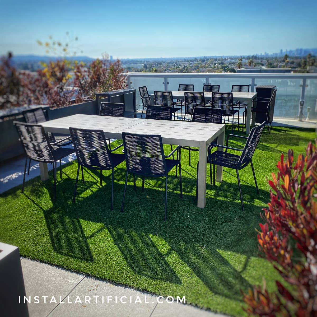 Rooftop Patios and Balconies Artificial Grass Installation
